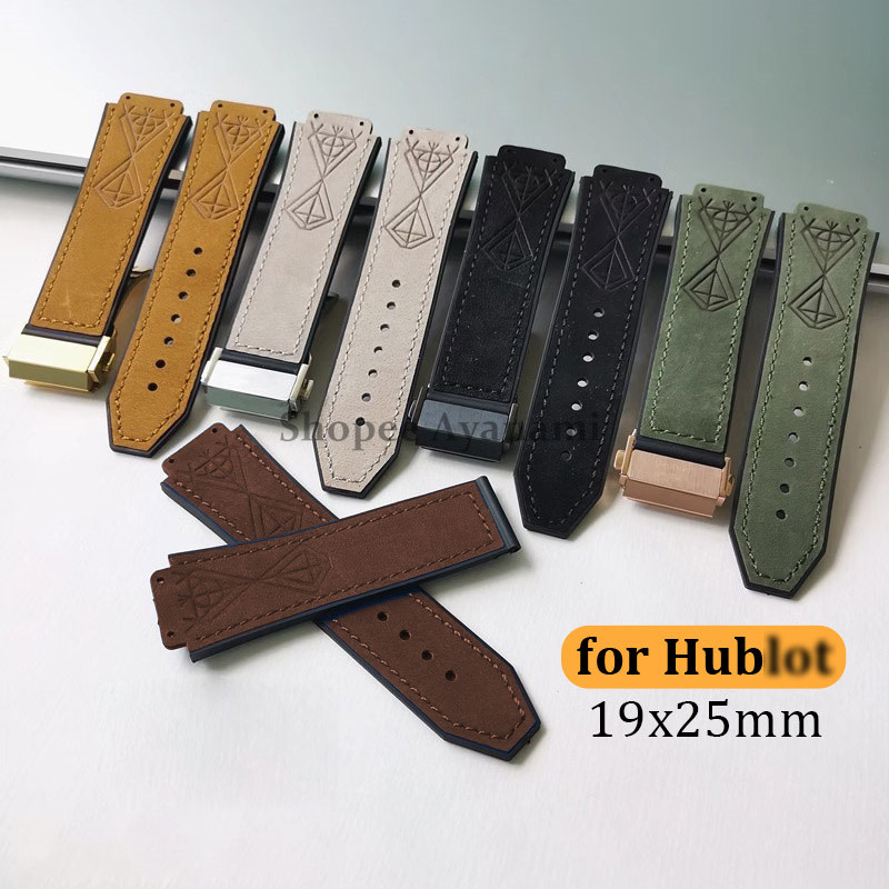 Genuine Leather Watch Strap for Hublot BIG BANG Classic Bracelet ...