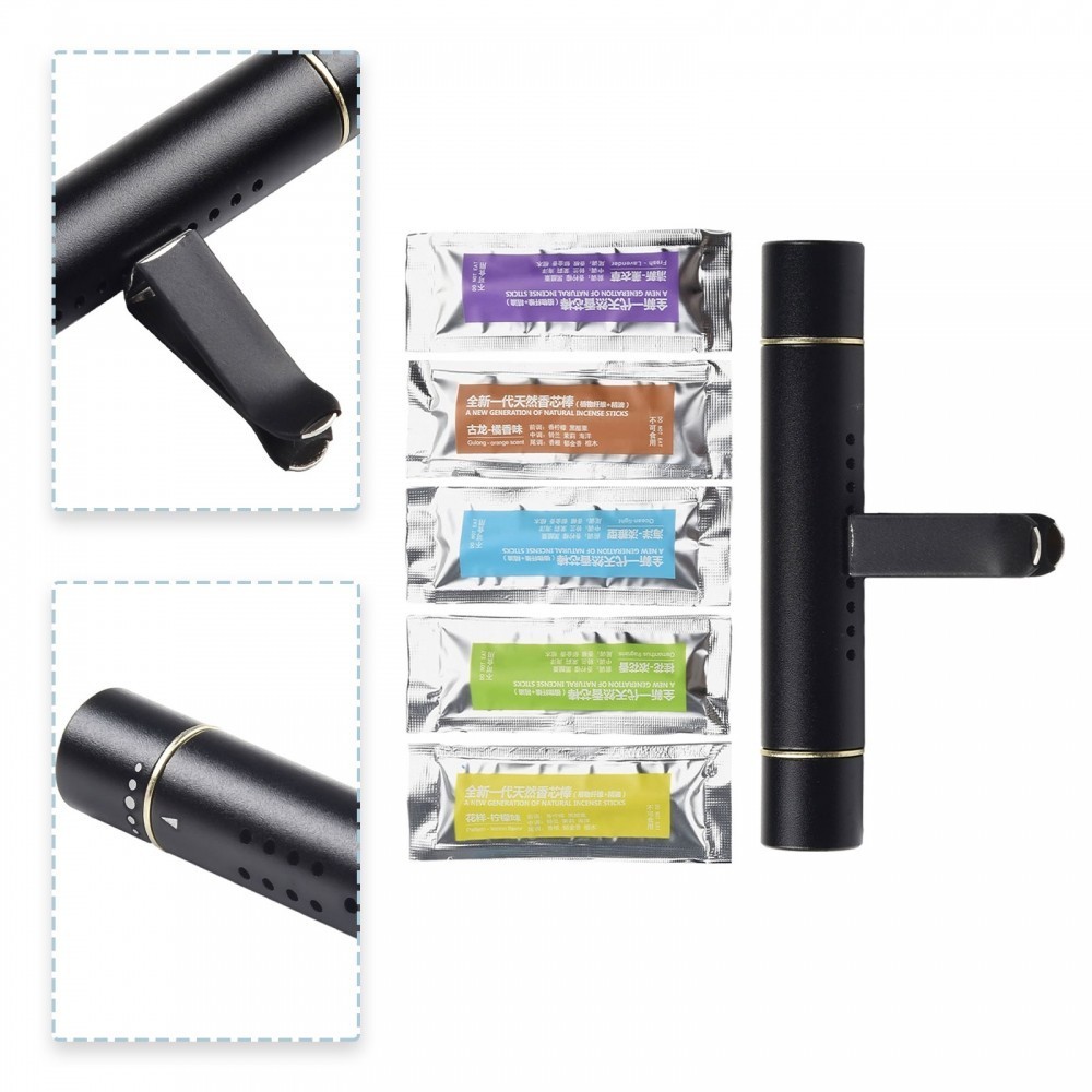 Air Conditioner Vent With 5 Aroma Sticks Black Perfume Diffuser ...