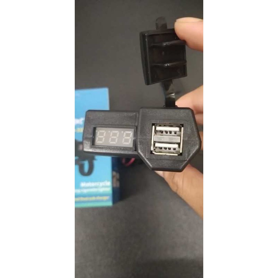 in stock voltmeter with usb charger (clamp or side mirror) | Shopee ...
