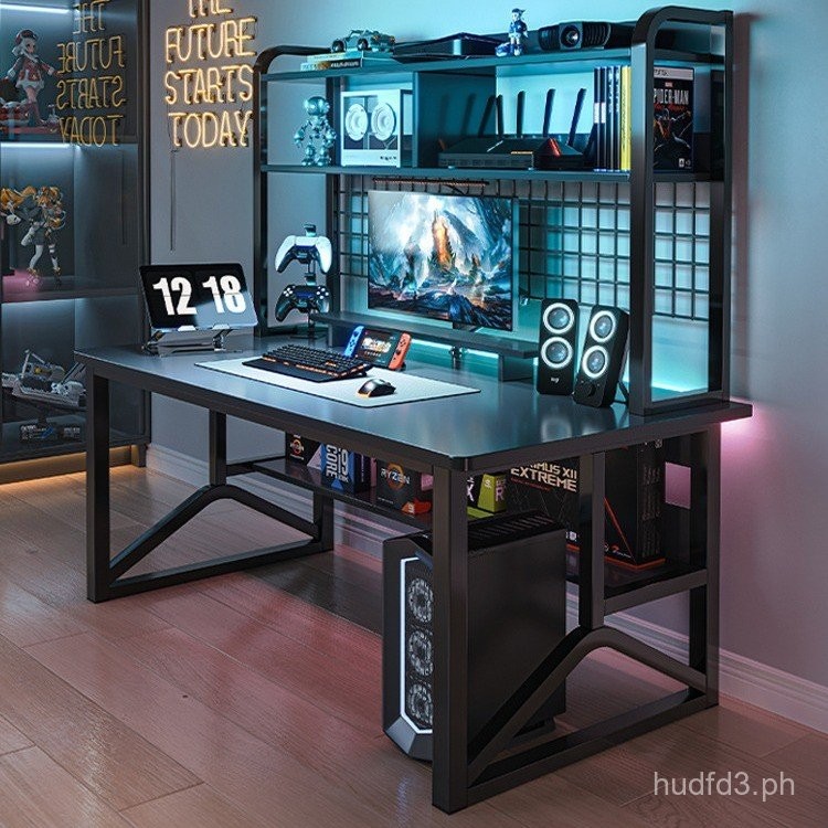 E-Sports Table and Chair Combination Workbench Desk Bookshelf ...