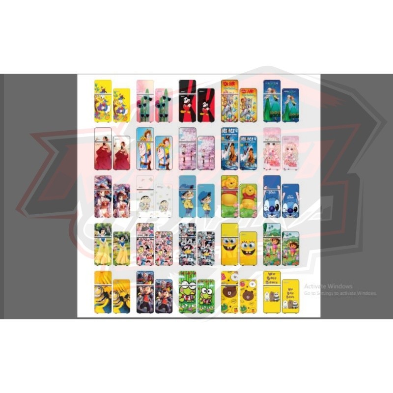 Jumbo 2 Door Refrigerator Sticker Floral Motif waterproof Sticker Full ...