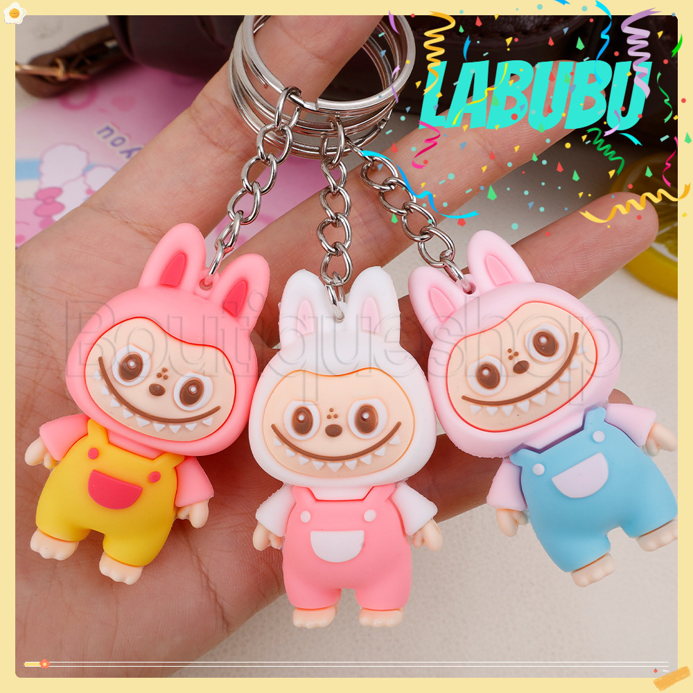 Cartoon Labubu Keychain - Car Key Chain Pendant - Girls Backpack ...