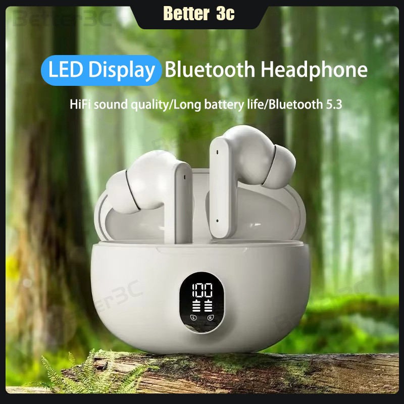 Ultra long battery life digital display wireless Bluetooth earphones HiFi sound quality earbuds ...