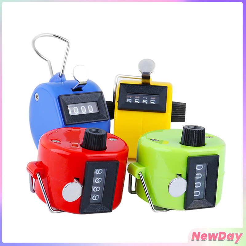 N.D Mini Digital Hand Tally Counter 4 Digit Number Colorful Counting ...