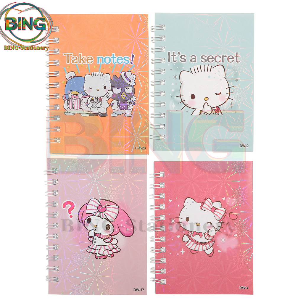 A7 Mini Cartoon Notepad Notebook 80 Sheets - Sanrio School Supplies Set ...