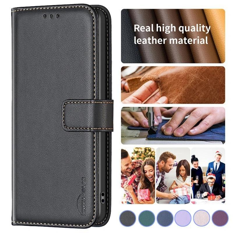 Leather Flip Wallet Case For Samsung Galaxy A16 A06 M35 M55 C55 M15 F15 F55 A05 A05S A15 A25 A35 ...