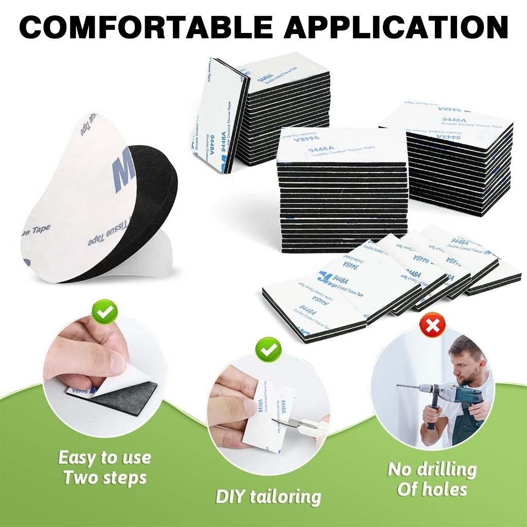 KOVEX 10Pcs Double Sided Foam Tape Pad Strong Heavy Duty Pad Mounting ...