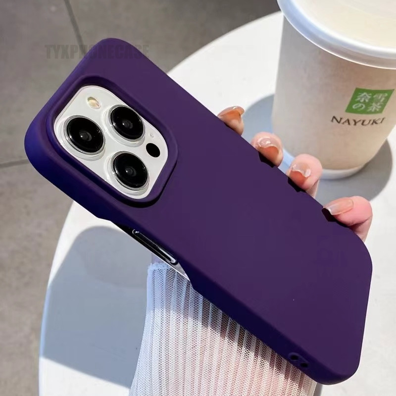 Minimalist half pack borderless TPU Phone Case for iPhone 16 15 14 13 ...