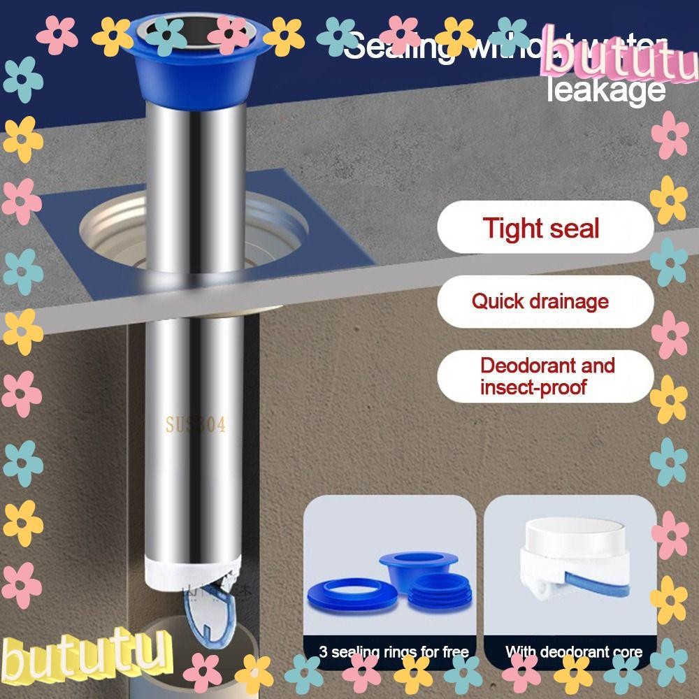 BUTUTU Shower Floor Drain, Stainless Steel Anti-odor Sink Strainer, Useful Backflow Preventer ...