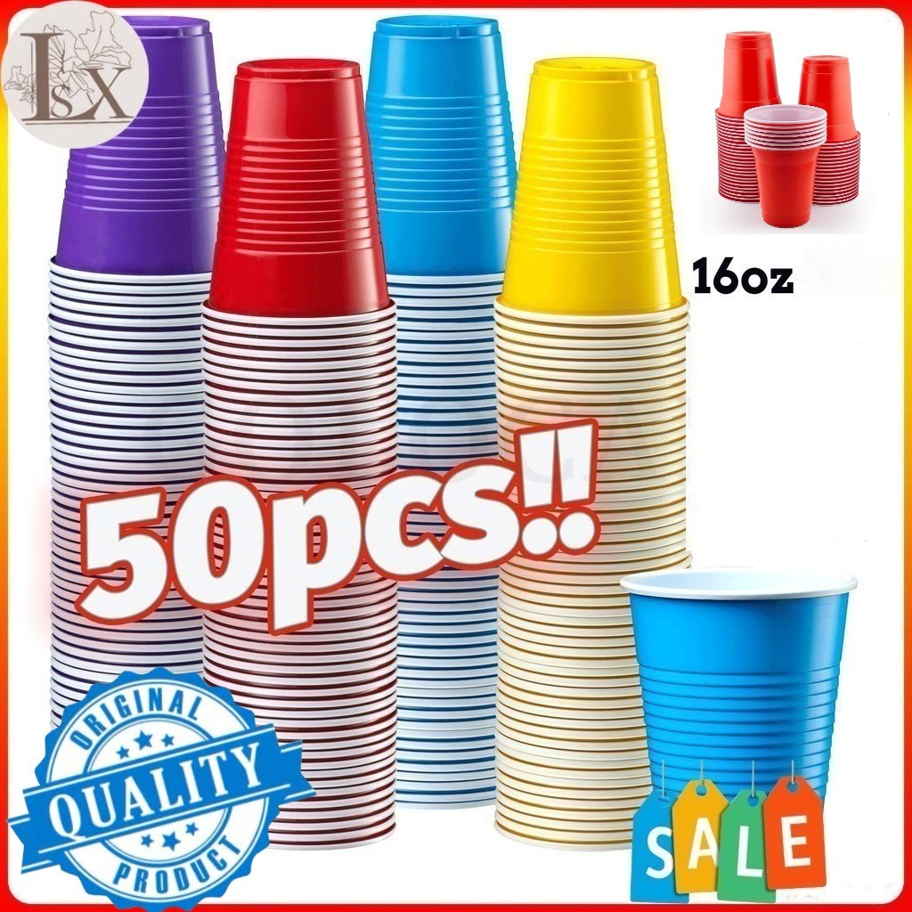 Sxlal 【50pcs】 Kirkland Big Red Cups Red Beer Shot Glass Plastic Cups ...