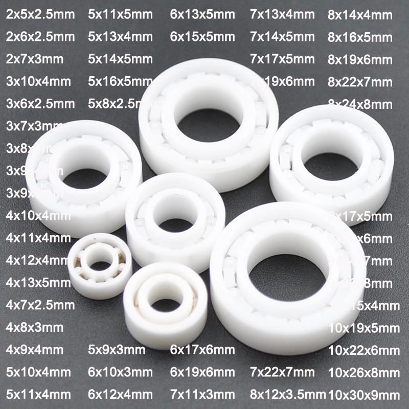 Full Ceramic Small Bearings Inner Diameter 2mm 3mm 4mm 5mm 6mm 7mm 8mm ...