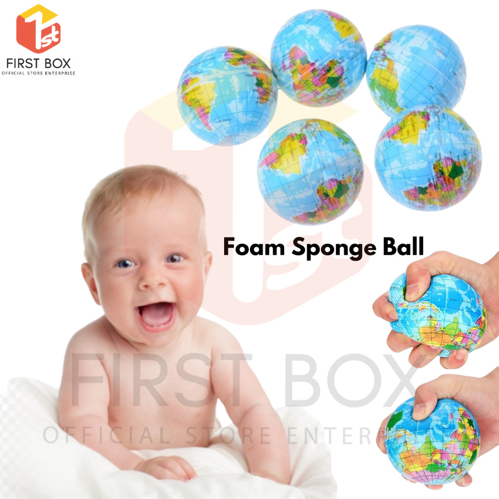 1PC World Map Soft Foam Earth Globe/ Squeeze Toys Hand Wrist Exercise ...