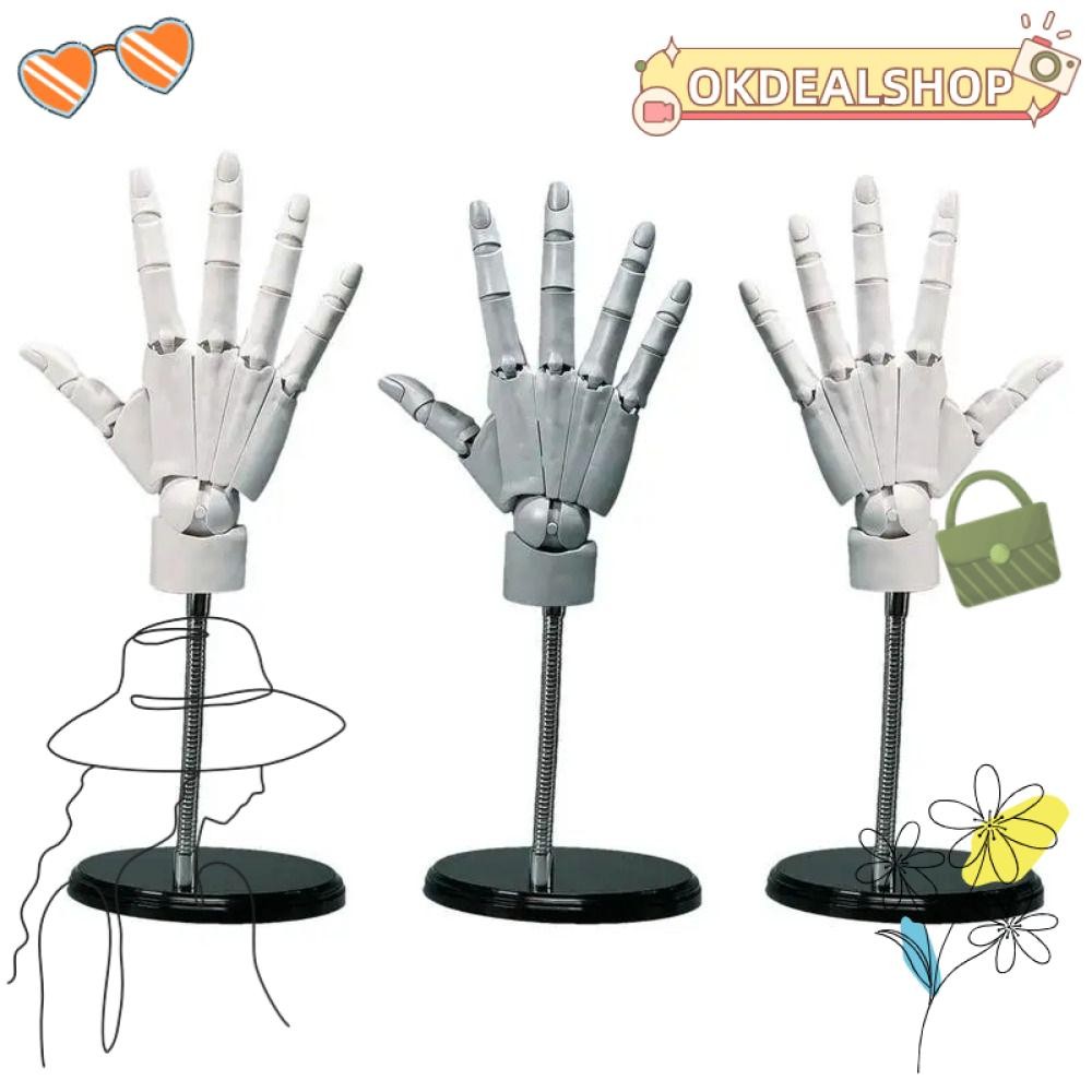 DEALSHOP Artist Mannequin Hand Shape, Fexible PVC Hand Model, 1:1 With ...