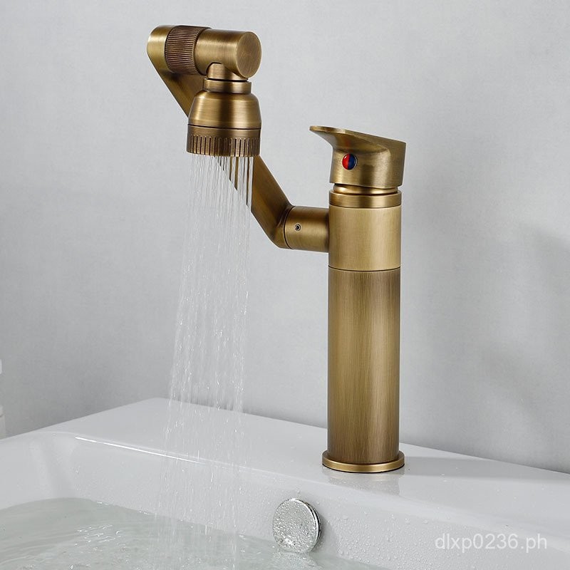Antique Retro Countertop Basin with Hot and Cold Water, Wash Basin with ...