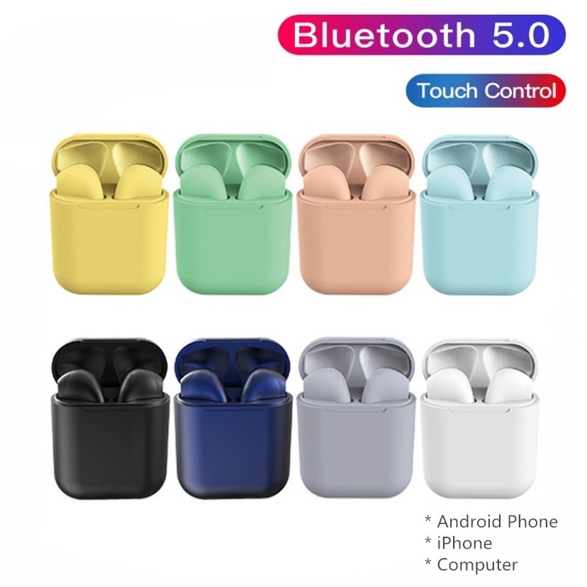 TWS inpods 12 Wireless Earbuds Touch Key Bluetooth 5.0 Macaron Color ...