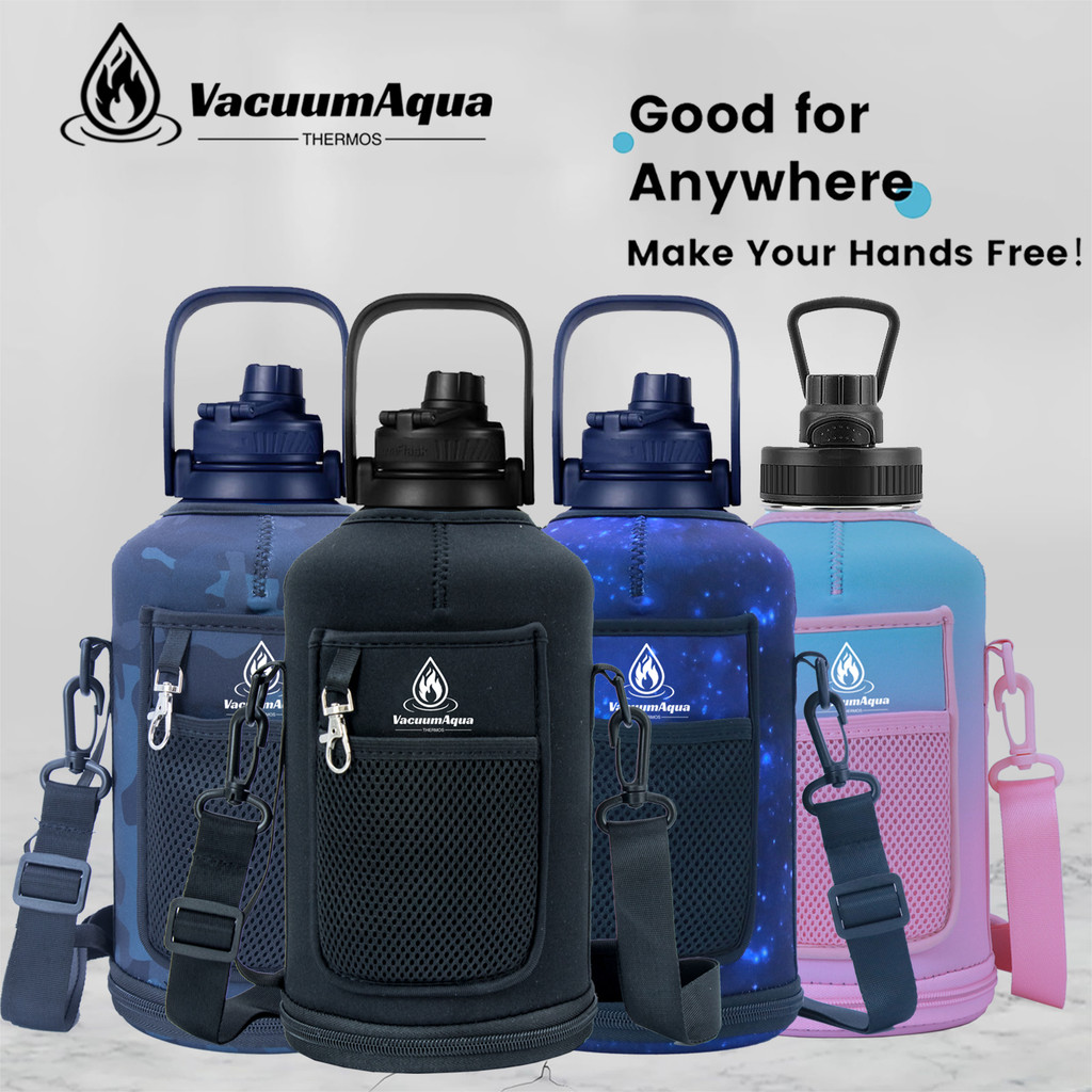 Vacuum Aqua 64oz Insulated Tumbler Bag With Shoulder Strap＆2 Pouch ...