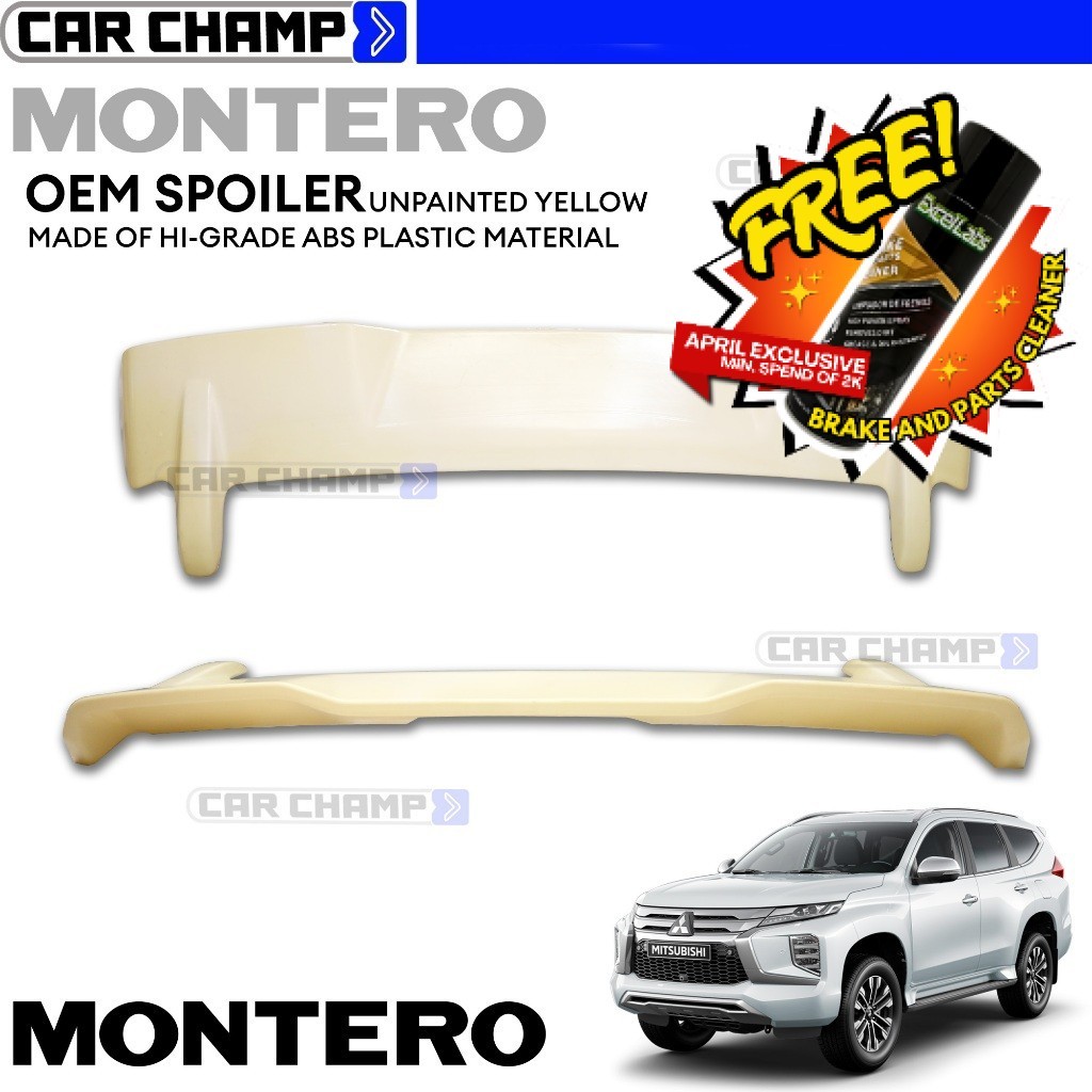 Mitsubishi Montero 2016 to 2025 OEM Spoiler Without Brake Light ...