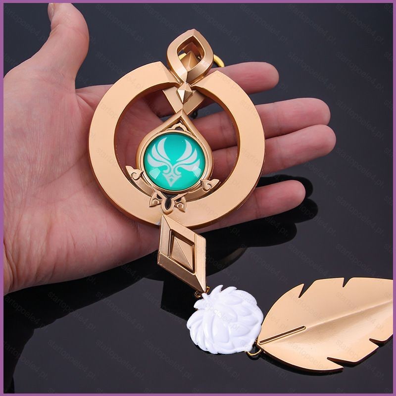 Genshin Impact Large Venti Vision Metal Keychain Wanderer Feather ...