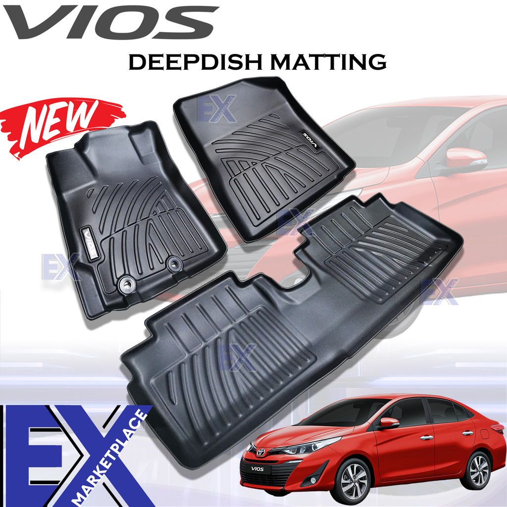 Toyota Vios 2019 to 2025 OEM 3D Deep Dish Matting Thailand Quality 2016 ...