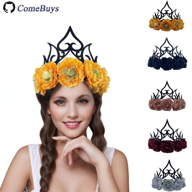 com* Artificial Flower Headpiece Dynamic Color Headdress Adjustable ...