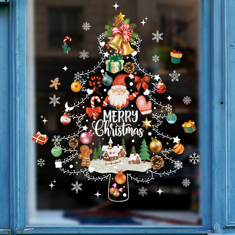 Christmas Tree Wall Decals Large DIY Christmas Tree Wall Peel and Stick ...