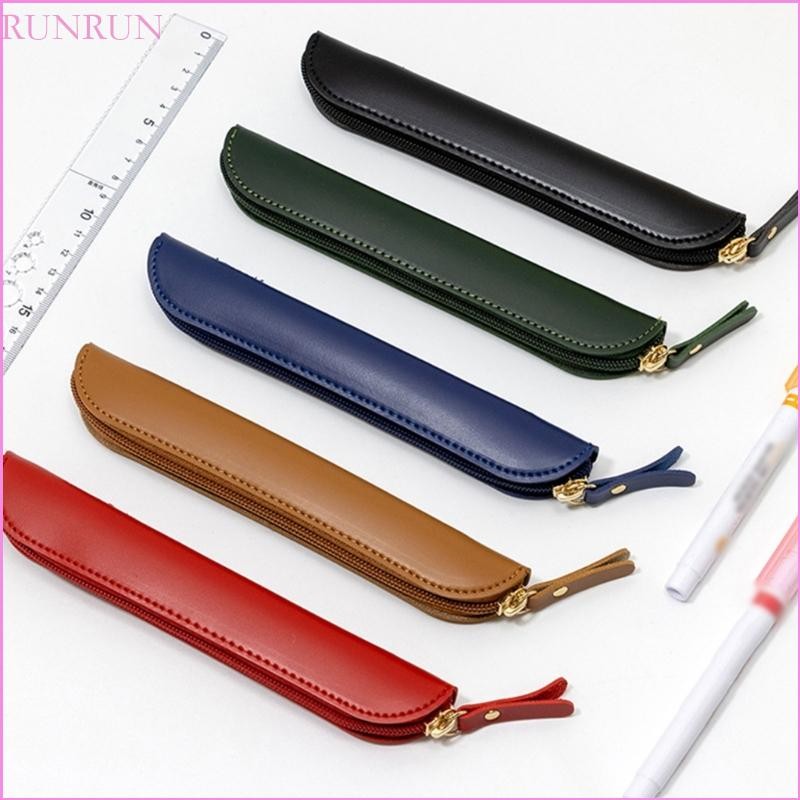 RUNNY PU Leather Pen Case Holder Sleeve Fountains Pen Pouches ...