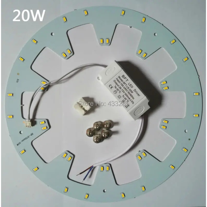 Free shipping 20w LED PANEL Circle Light AC85-265V SMD5730LED Round ...