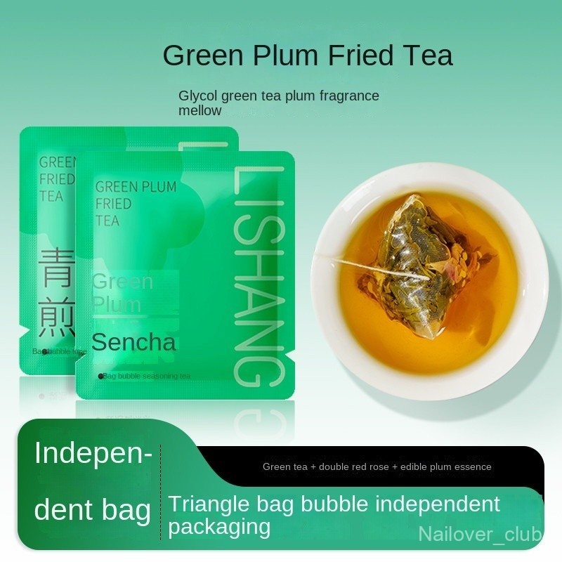 Plum Flavor Fried Tea Bag Scented Tea Brewing Individually Packaged Tea ...