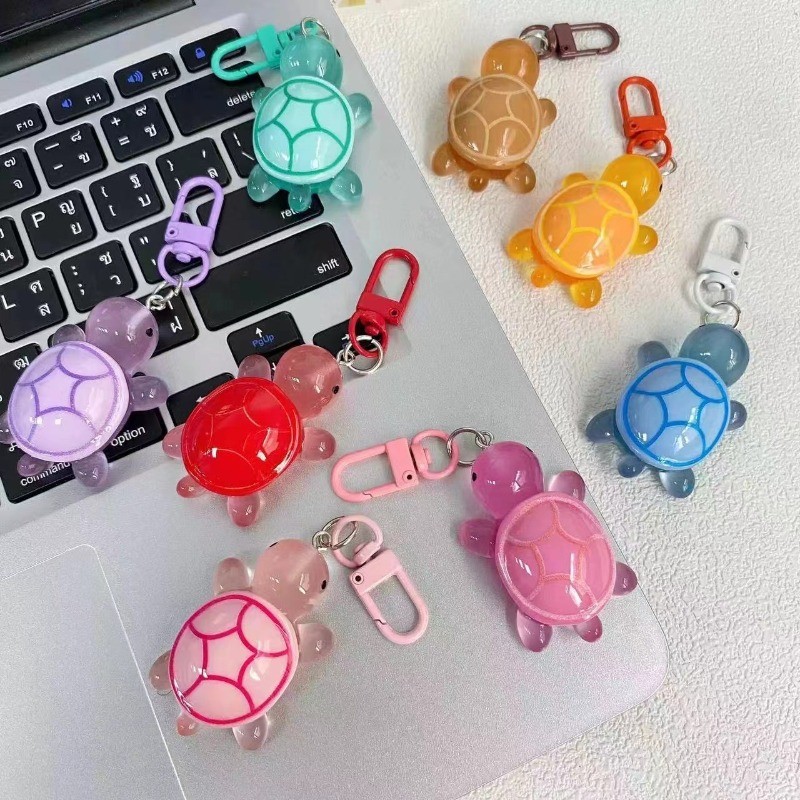 Mini Small Turtle Keychain Colorful Acrylic Animal Pendant Backapck DIY ...