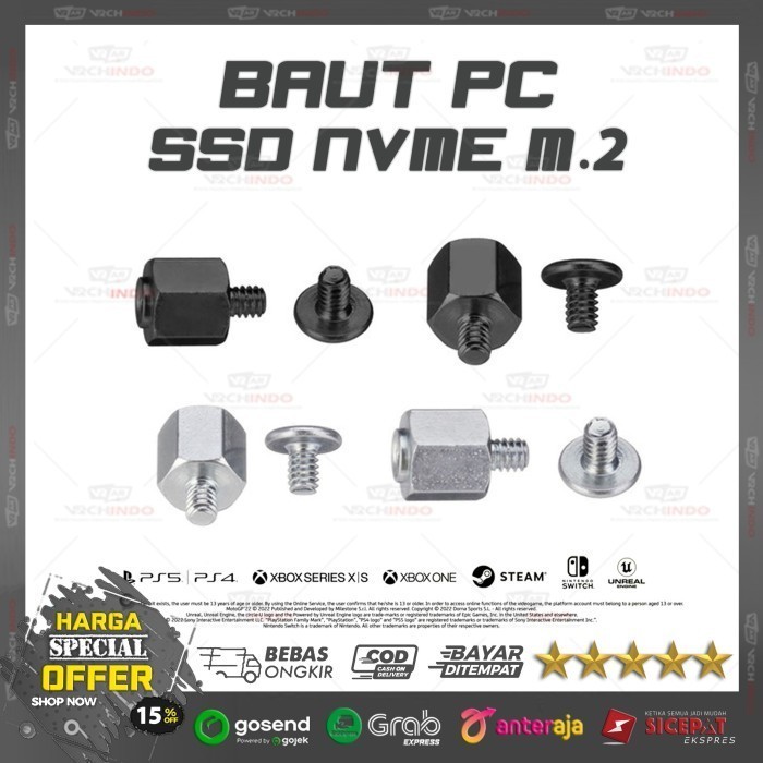 Nvme M.2 Pcie Motherboard PC Computer Desktop SSD Screw Bolt!! | Shopee ...