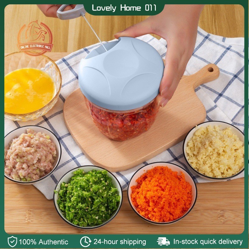 Hand Chopper Manual Rope Food Processor With Pounding Garlic Cutting ...