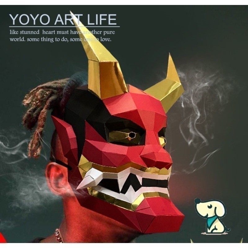 Yoyo K2 Paper Model Annual Meeting Horror Prajna Mask Half-Face ...