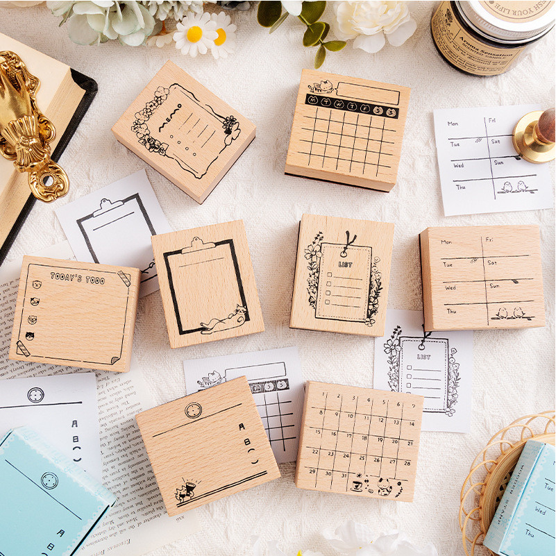 Journal Stamps Set Vintage Wooden Rubber Stamps for Card Making or ...