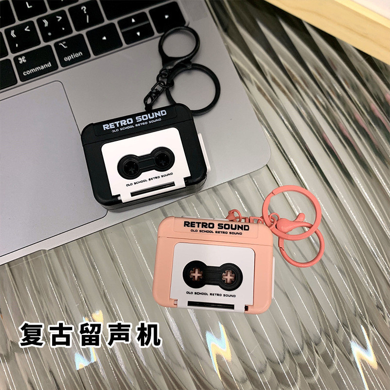 Retro Tape Recorder Keychain Funny Singing Music Playing Keychain Bag ...