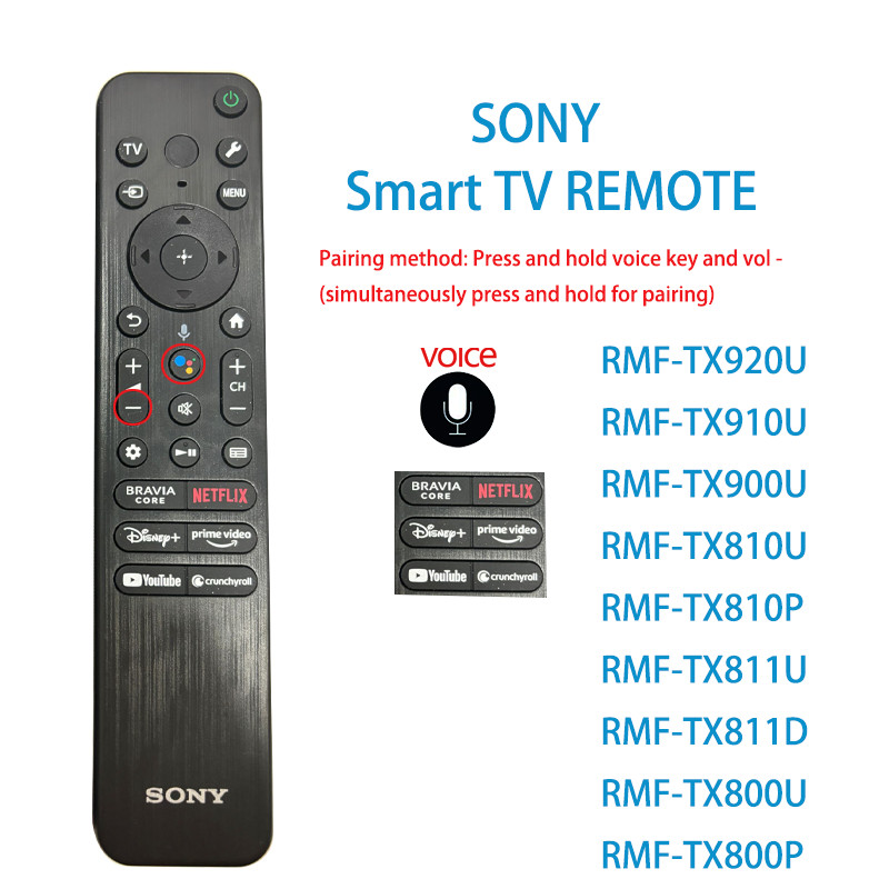 Nilank Voice Remote Control SONY LED Smart 4K TV RMF-TX810U TX810P ...