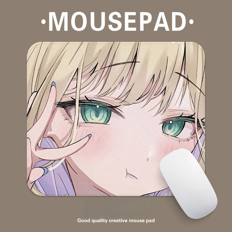 Bishoujo Peace Sign Illustration Mouse Pad - A luxurious mouse pad ...