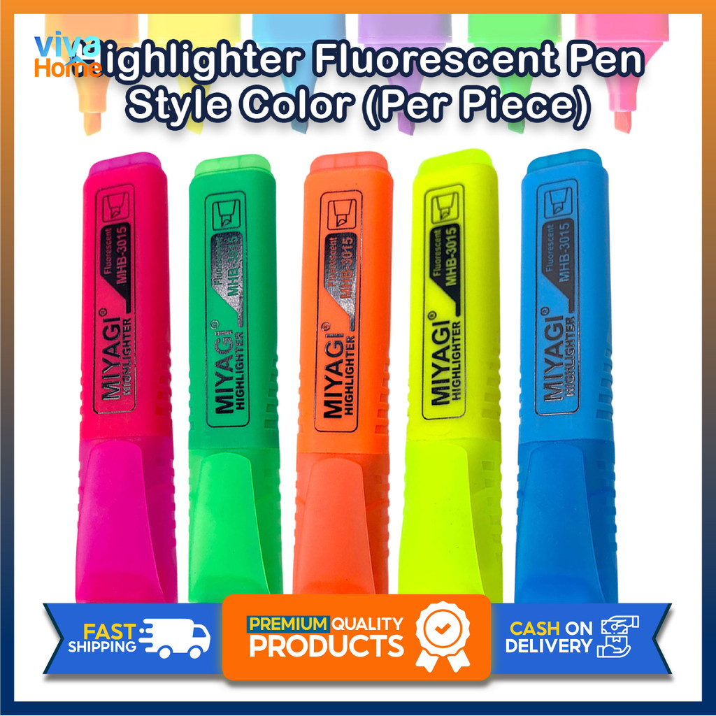 Highlighter Fluorescent Pen Style Pastel Color Highlighter Marker (Per ...
