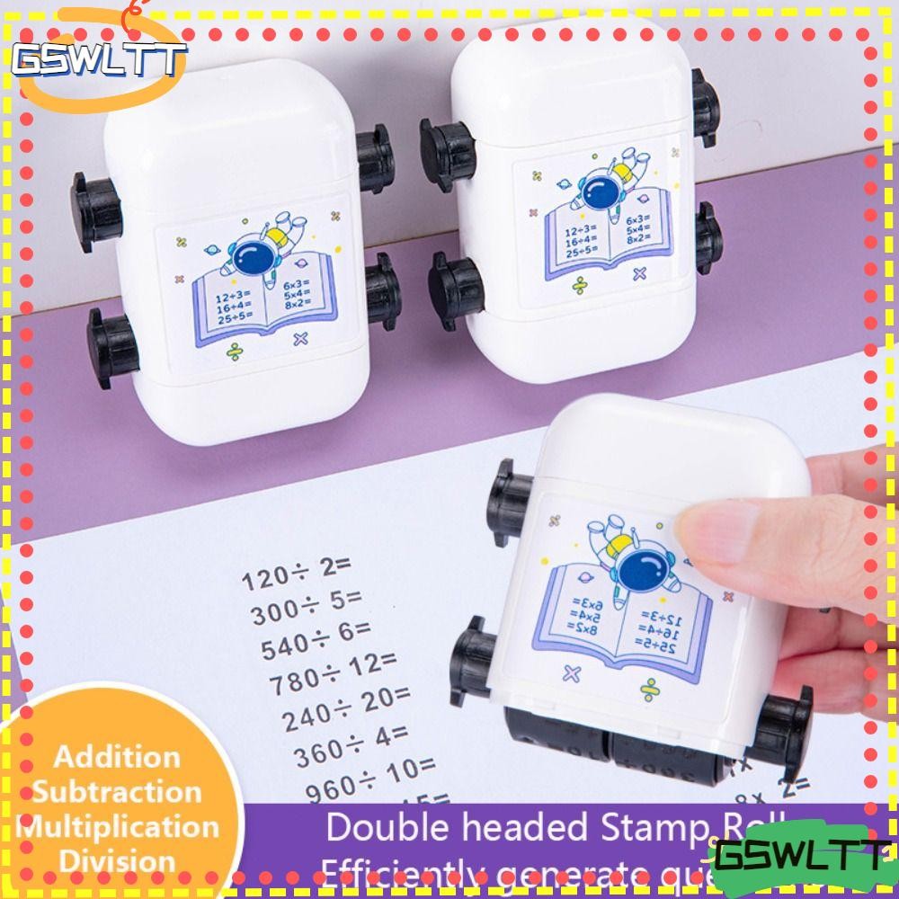 GSWLTT Math Rolling Stamp, 2-in-1 Reusable Math Roller Stamp, Practical ...