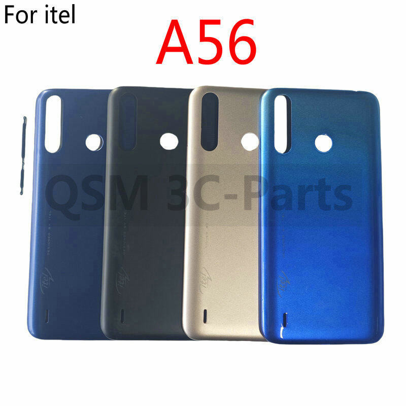 For Itel A56 Back Housing Cover Battery Door Rear Case with Side Power ...