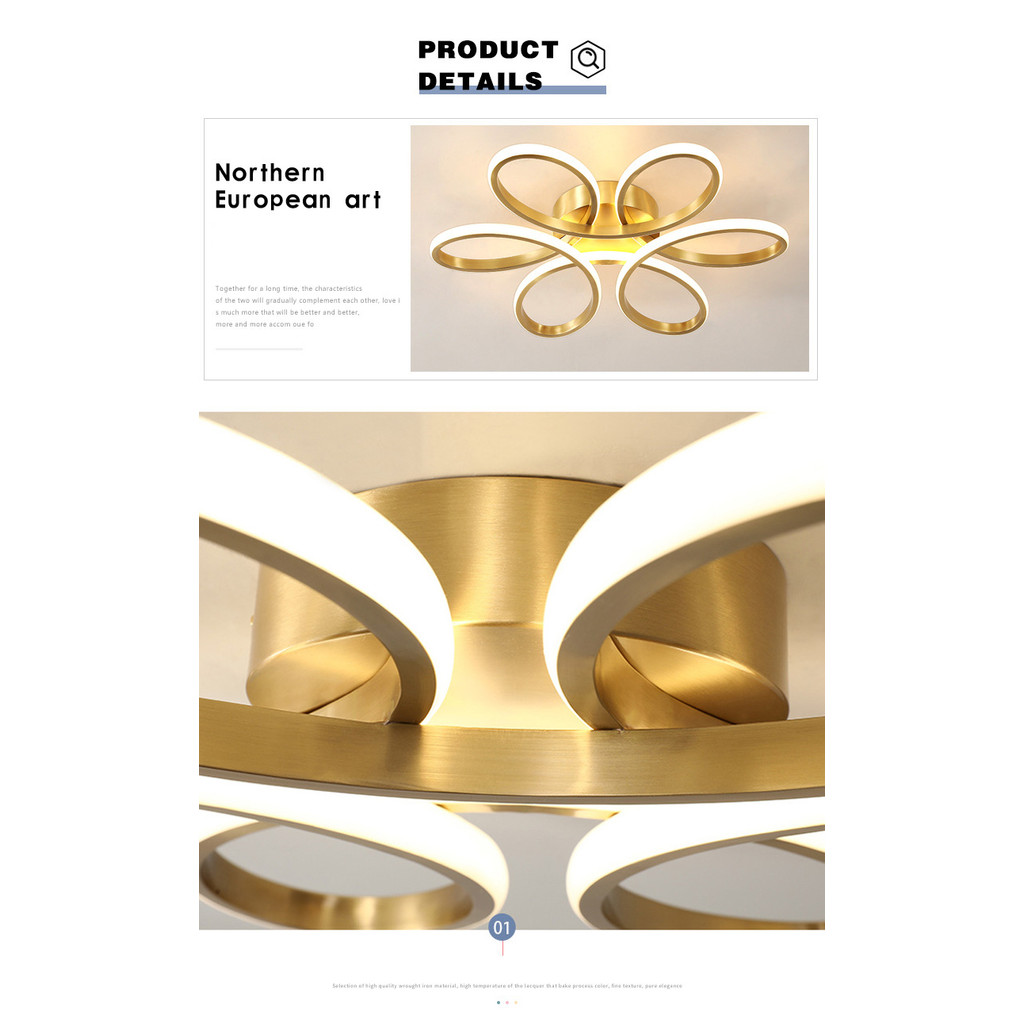 Modern Cieling Lamp 3 Color Chandelier Ceiling Lights for Bedroom Led ...