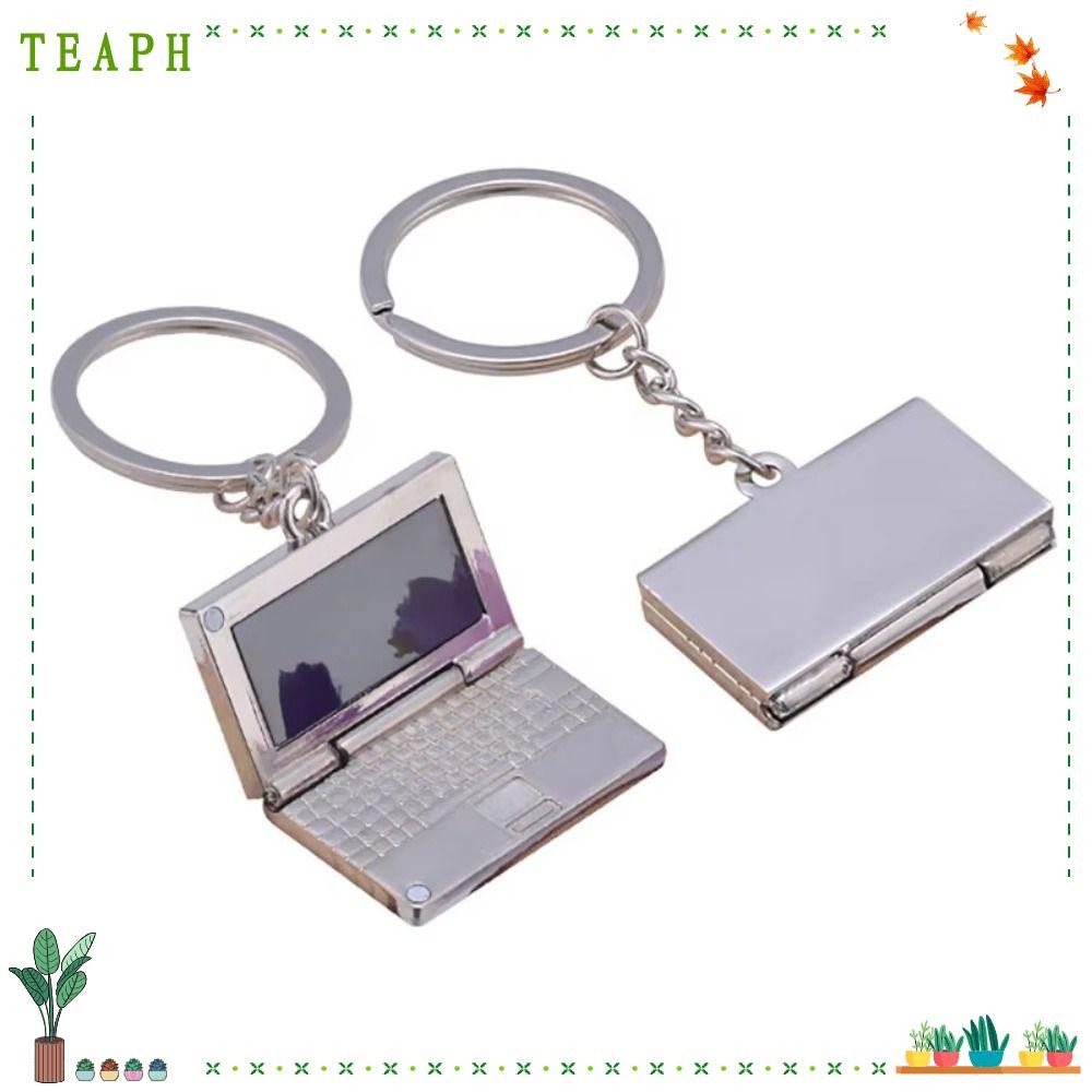 TEAPH Mini Laptop Key Chain, Metal Creative Bag Pendant, Novelty ...