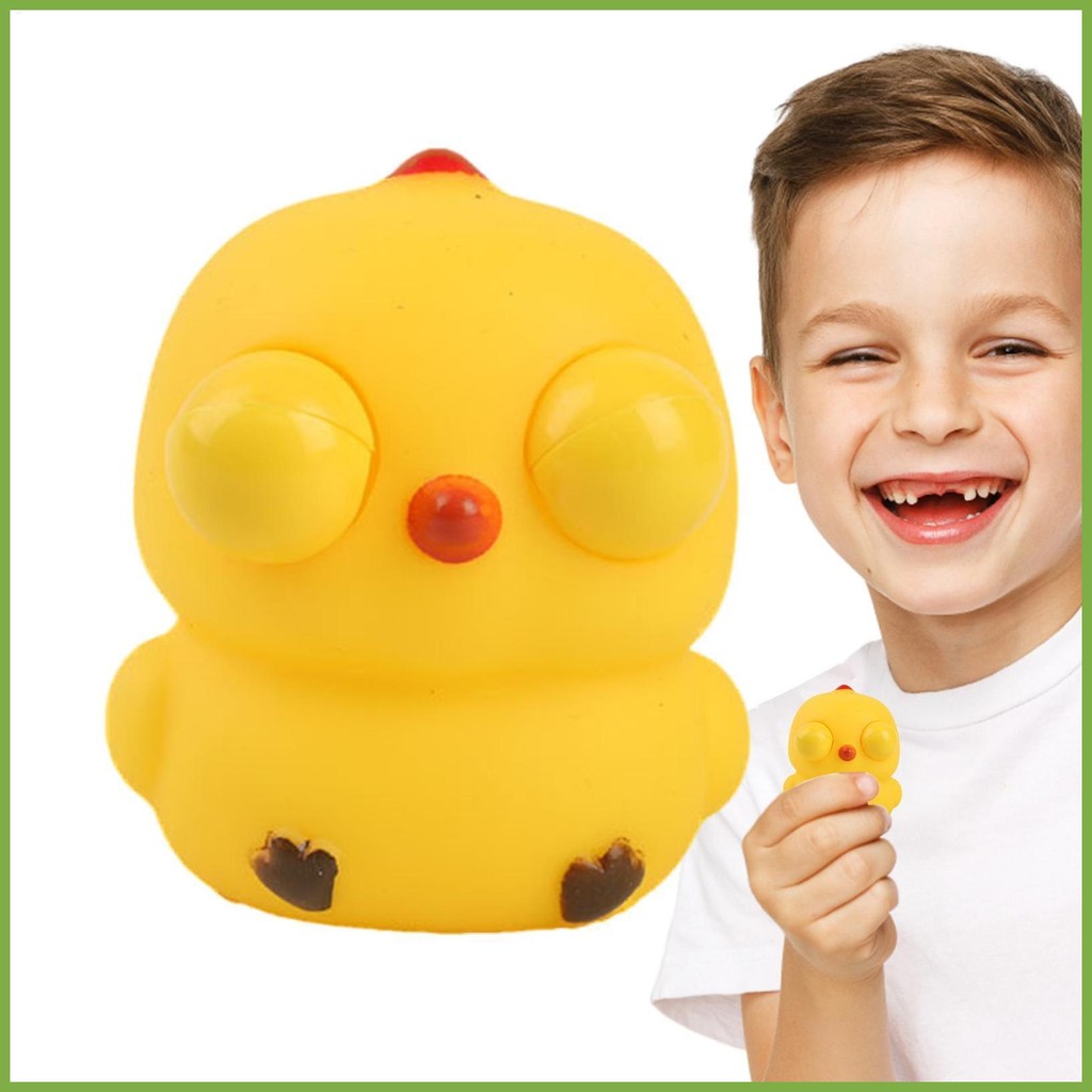Chick Squeeze Out Eyes Toys Eye Popping Cartoon Fidget Toy Soft Stress ...