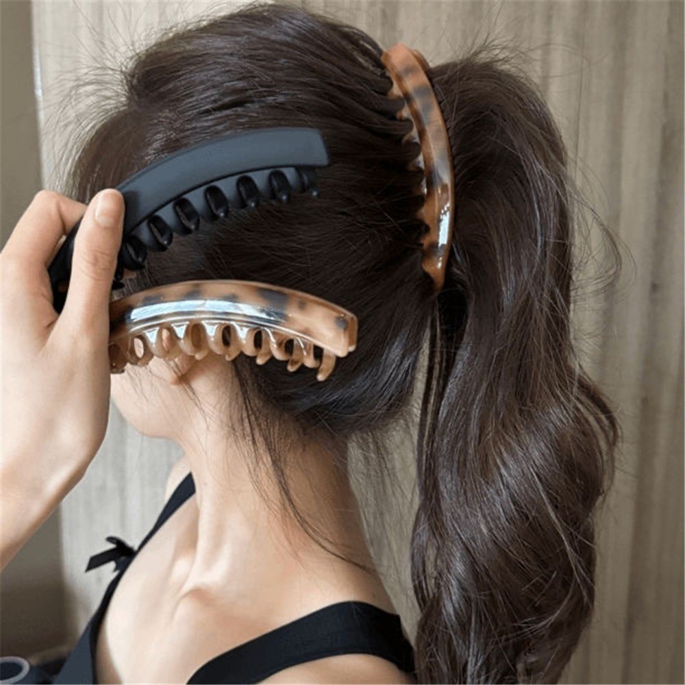 Lazy Banana Clip Hair Clip High Ponytail Fixing Artifact Vertical Clip ...