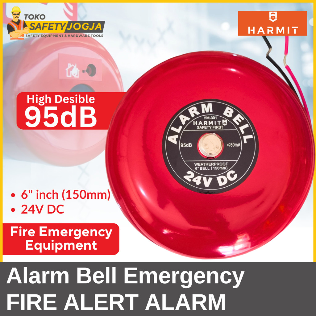 Fire Alarm Bell HARMIT Alarm Bell 6 Inch 6' 24V DC For Emergency Fire ...