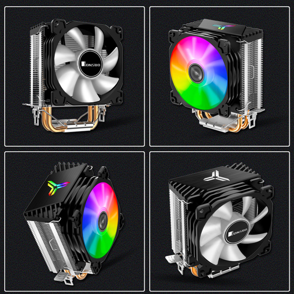 CR1200 2 Heat Pipe Tower CPU Cooler RGB 3Pin Cooling Fans Heatsink ...