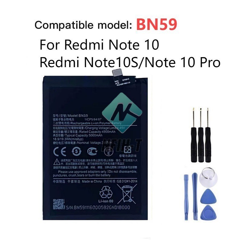 【COD】Replacement BN59 Battery For Redmi Note 10/Note 10S Battery ...