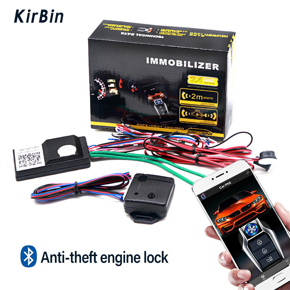 Universal Car Alarm 2.4GHz RFID Anti-theft Engine Lock Car Immobilizer ...