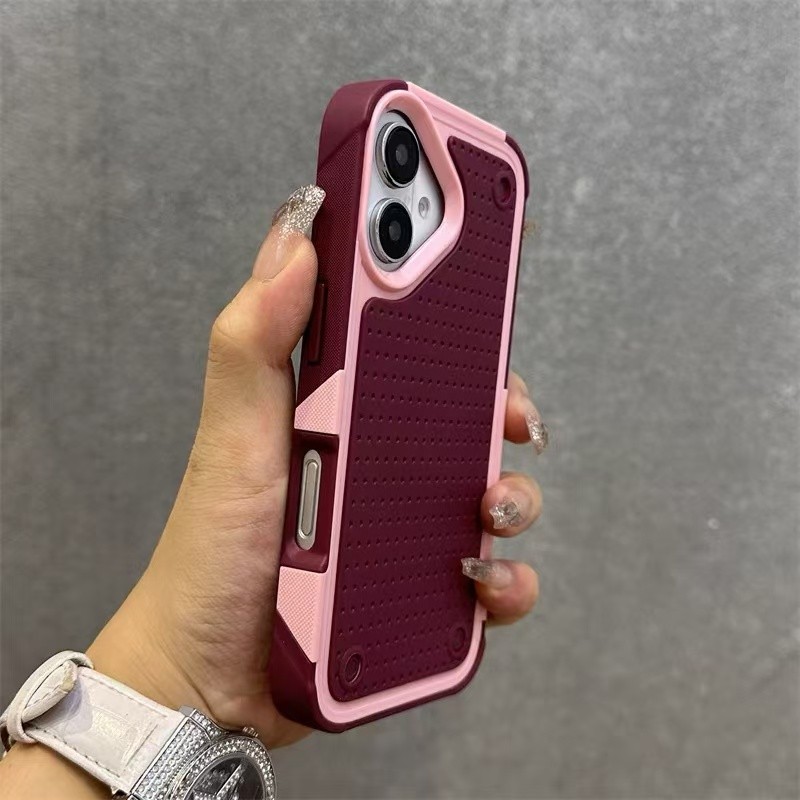 Luxury Matte 3-in-1 Shock-proof Hard Phone Case for iPhone 16 Pro Max ...