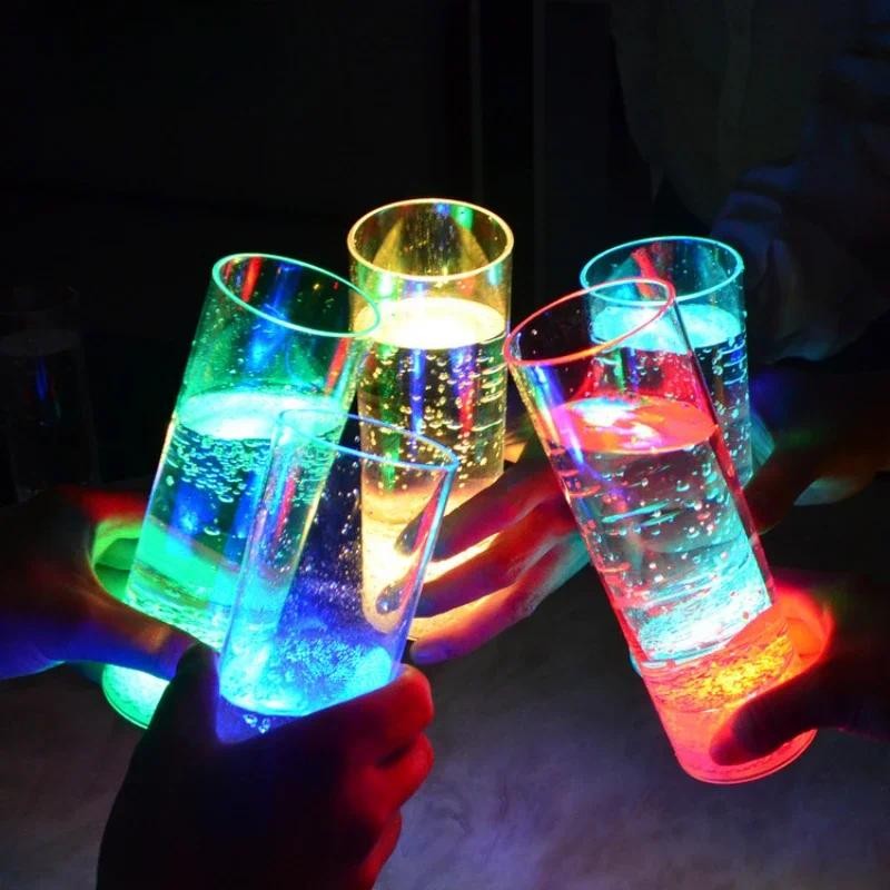 LED Luminous Drink Cups Water Sensor Activated Colorful Cups for ...