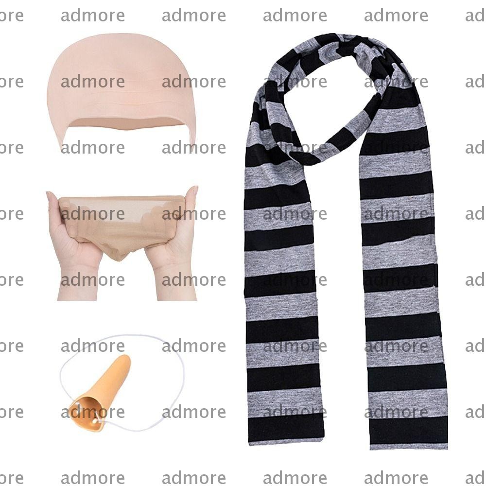 ADMORE 4pcs Gru Cos Kits, Bald Cap Fake Nose Halloween Costume ...